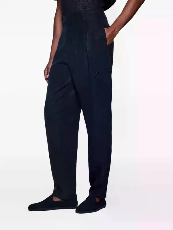 Giorgio Armani Pleated Zip Trousers