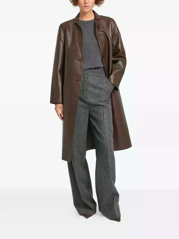 YVES SALOMON Panelled Leather Coat