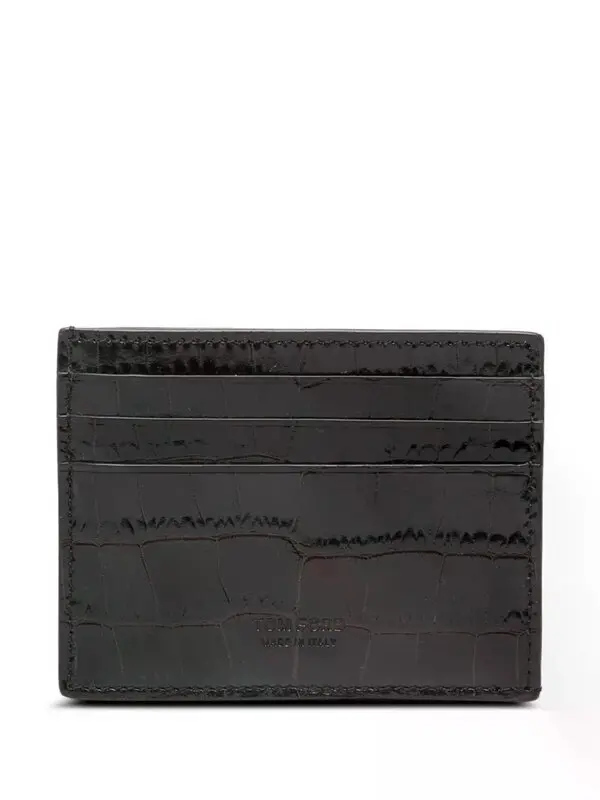 TOM FORD Leather Cardholder - Black