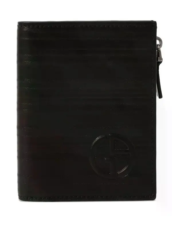Giorgio Armani Embossed-logo Wallet - Black