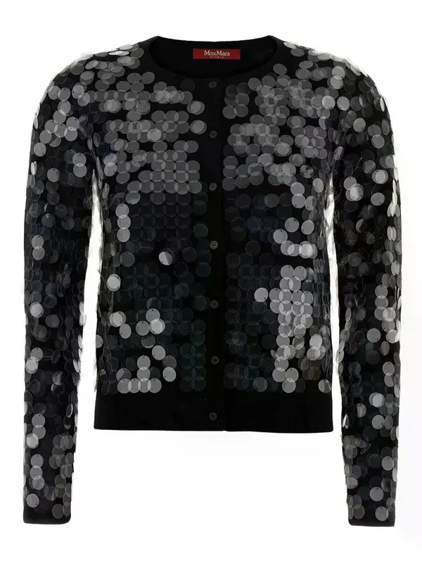 Max Mara Necton Sequin-embellished Cardigan - Black