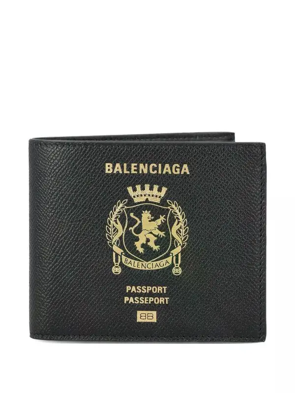 Balenciaga Passport-square Graphic Wallet - Black