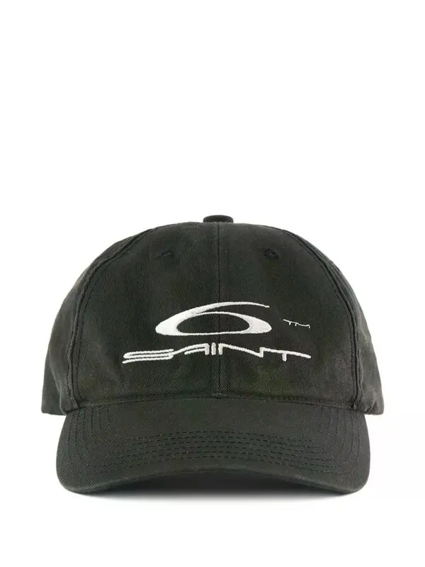 SAINT MXXXXXX Logo-embroidered Baseball Cap - Black