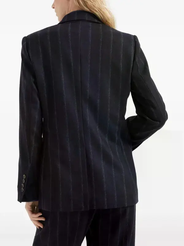 Brunello Cucinelli Double-breasted Pinstriped Blazer