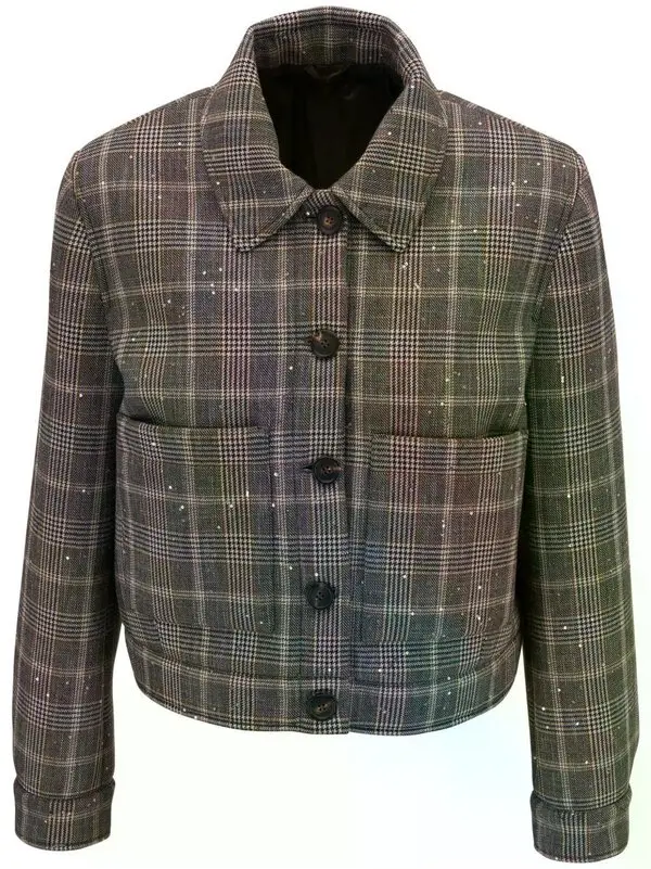 Brunello Cucinelli Plaid-checked Wool-blend Jacket