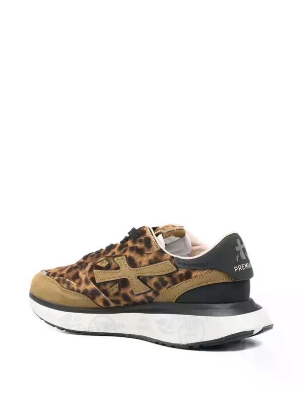 Premiata Lauryn Leopard Print Sneakers - Brown