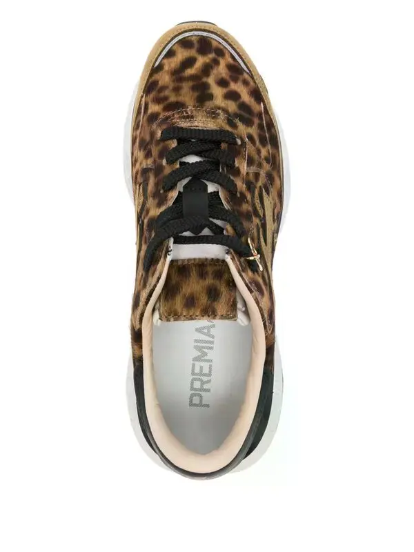 Premiata Lauryn Leopard Print Sneakers - Brown