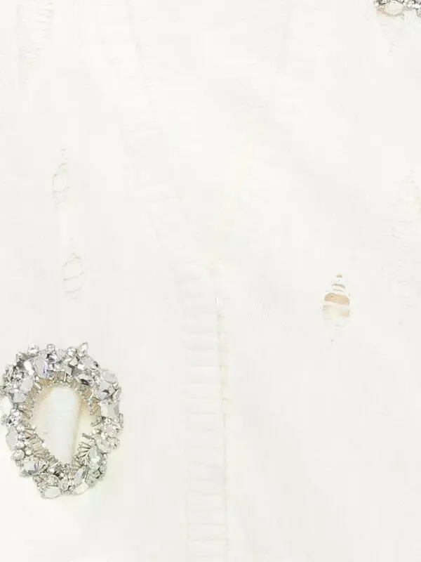 AREA Crystal-embellished Cardigan