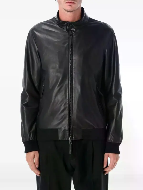 SWORD 6644 Zip-up Leather Jacket