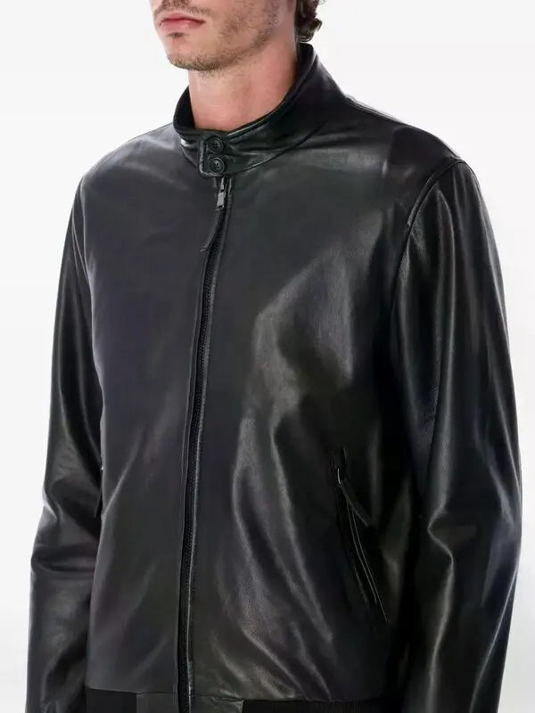 SWORD 6644 Zip-up Leather Jacket