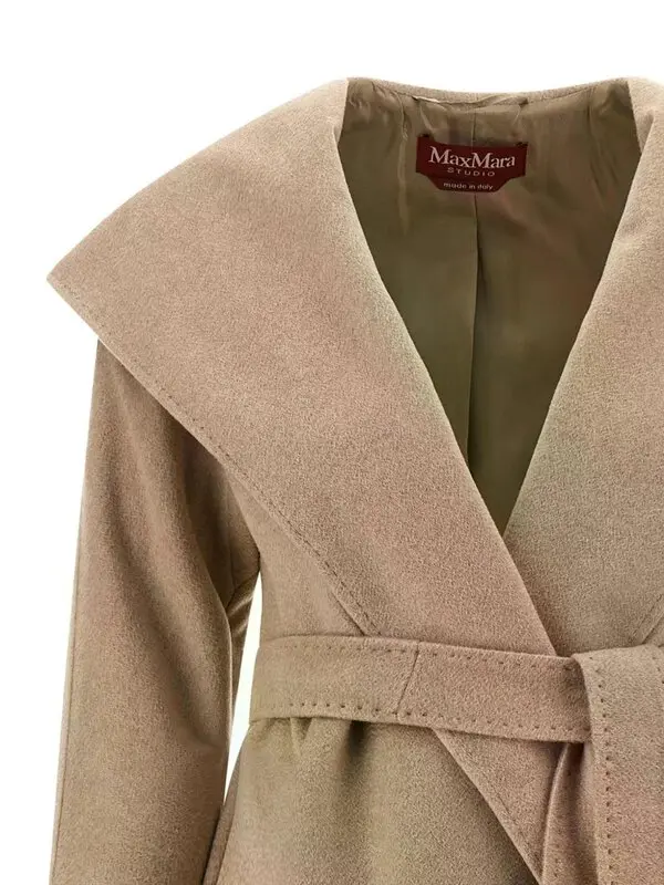 Max Mara Hooded Knotted Coat - Neutrals