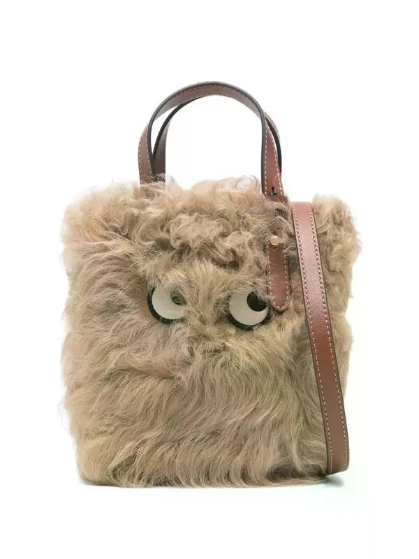 ANYA HINDMARCH Eye-detail Shearling Tote Bag
