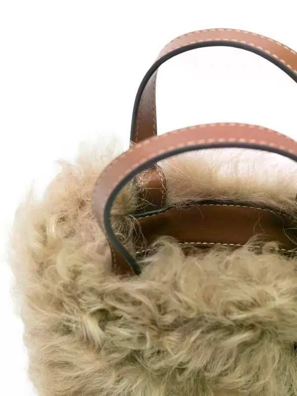 ANYA HINDMARCH Eye-detail Shearling Tote Bag