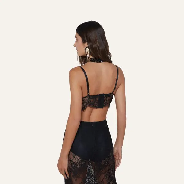 L'Agence Aislin Lace Bralette - Black