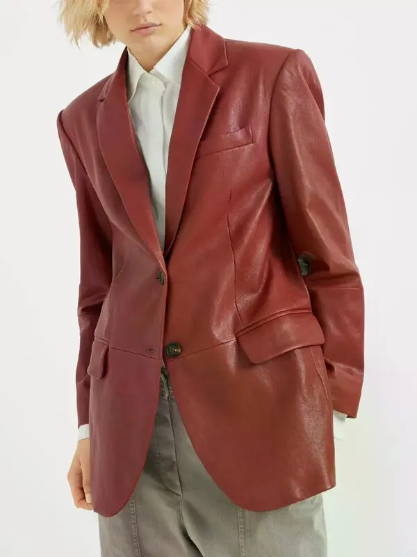 Brunello Cucinelli Leather Blazer