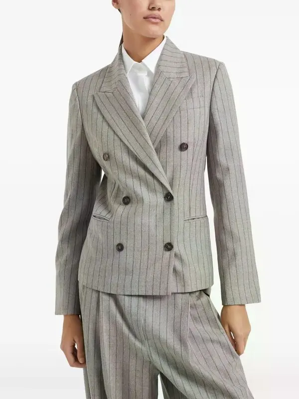 Brunello Cucinelli Pinstripe Double-breasted Blazer