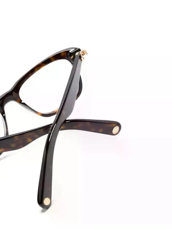 Cartier Rectangle-frame Tortoiseshell Eyeglasses