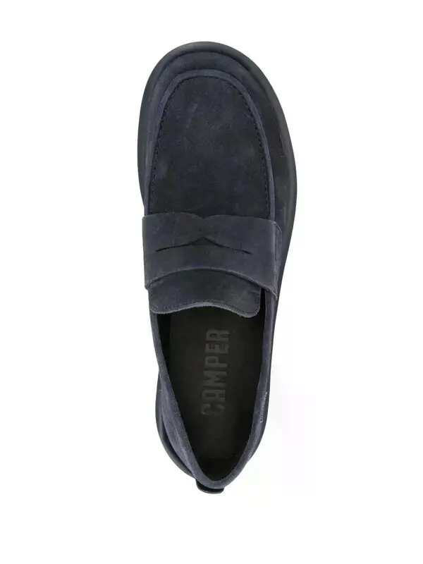 Camper Wagon Suede Penny Loafers