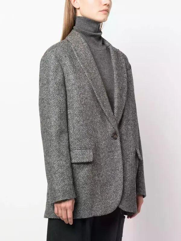 Brunello Cucinelli Single-breasted Wool Blazer
