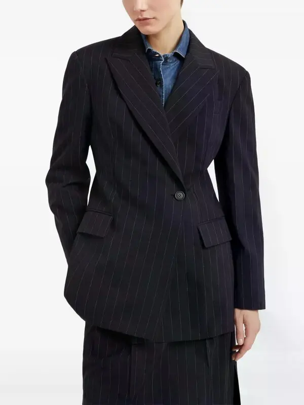 Brunello Cucinelli Pinstripe Monili-trim Blazer