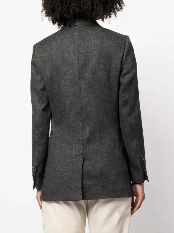 Brunello Cucinelli Mélange-effect Double-breasted Blazer