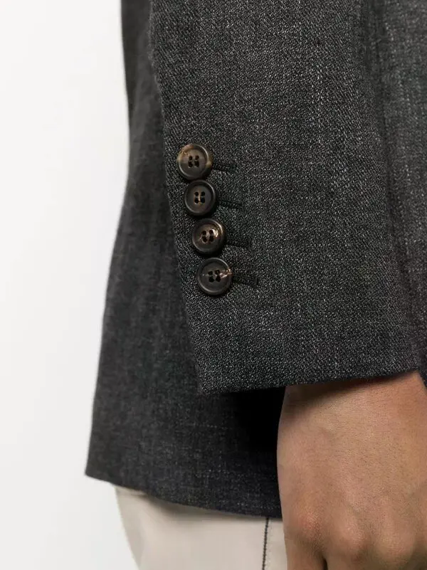 Brunello Cucinelli Mélange-effect Double-breasted Blazer