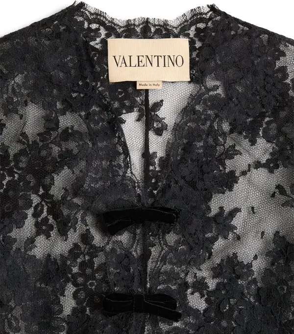 Valentino Garavani Lace Shirt With Bow Detail