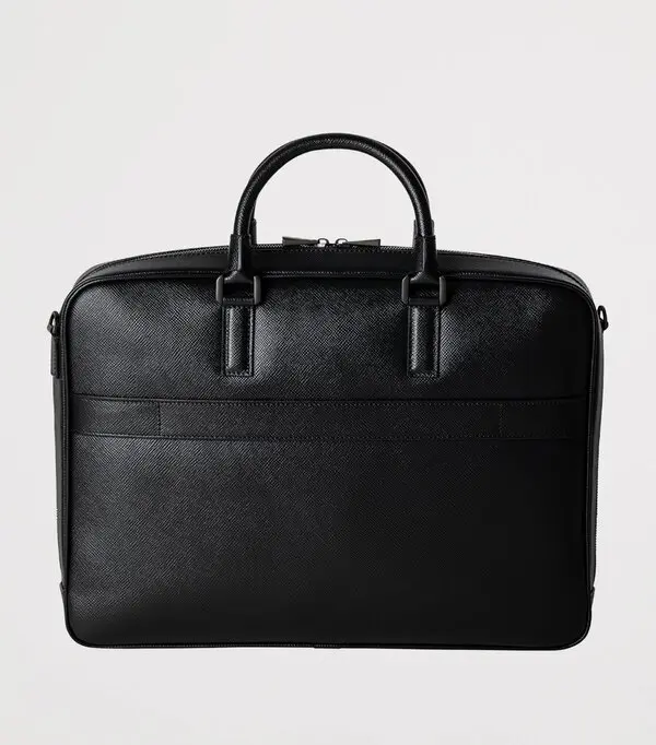 SERAPIAN Slim Evoluzione Leather Briefcase
