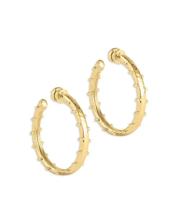 ANABEL ARAM Milos Studded Medium Hoop Earrings - Gold