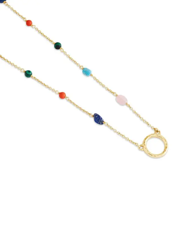 ANABEL ARAM Milos Bead Station Strand Necklace