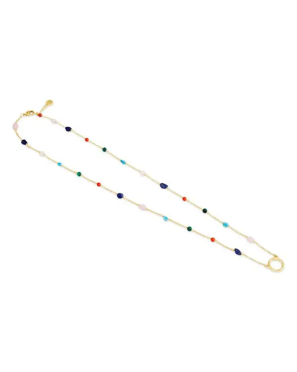 ANABEL ARAM Milos Bead Station Strand Necklace