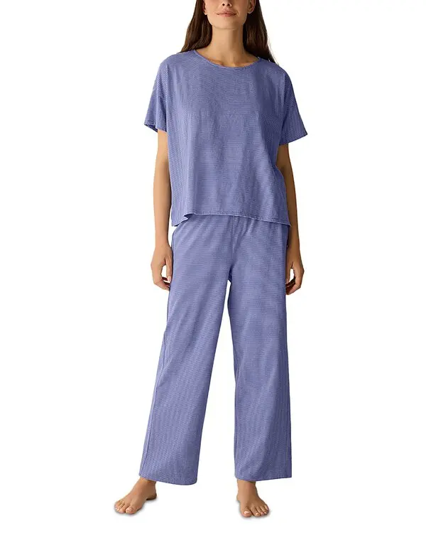 Eileen Fisher Jewel Neck Ankle Pant Sleep Set - Periwinkle