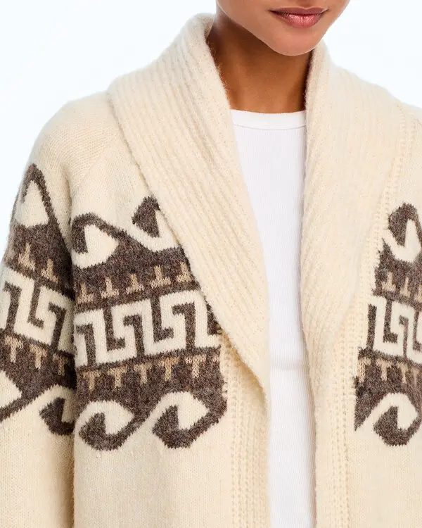 Aqua Wave Fair Isle Open Cardigan
