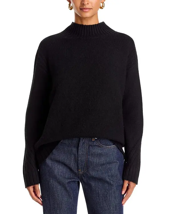 Aqua Long Sleeve Turtleneck Sweater