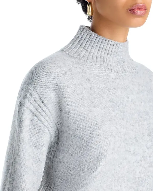 Aqua Long Sleeve Turtleneck Sweater