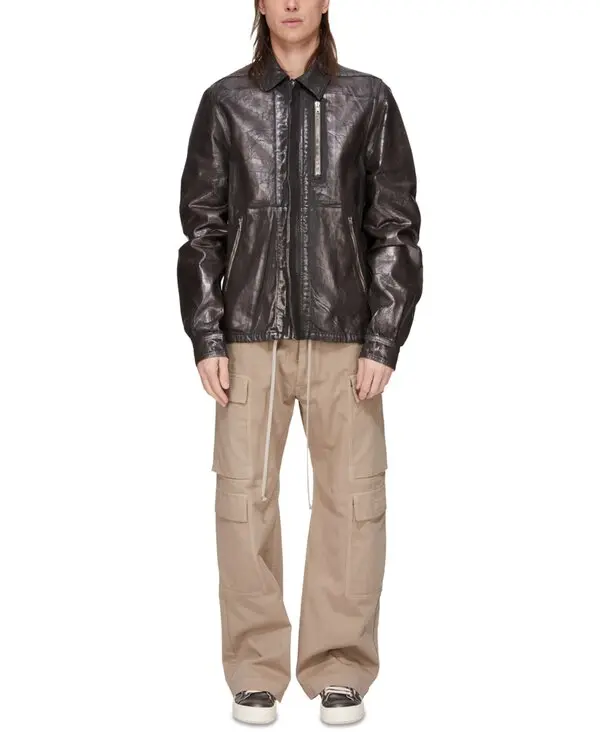 Rick Owens Concealed Zip Front Jacket - Bronze