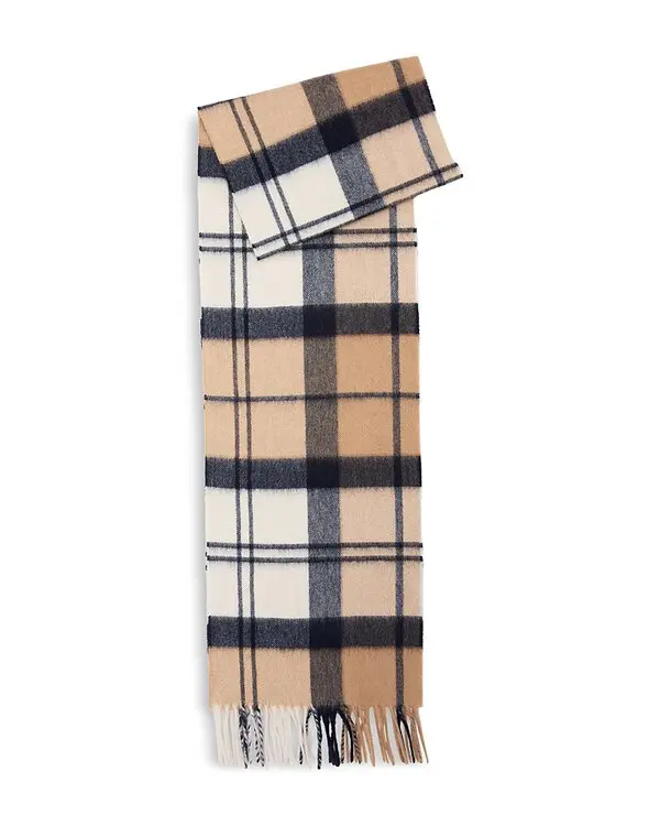 Barbour Tartan Cash Scarf - Hessian Navy