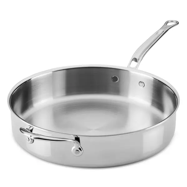 HESTAN Probond Luxe 5 Quart Professional Clad Stainless Steel Saute Pan With Lid