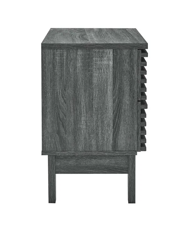 MODWAY Render Two-drawer Nightstand - Charcoal