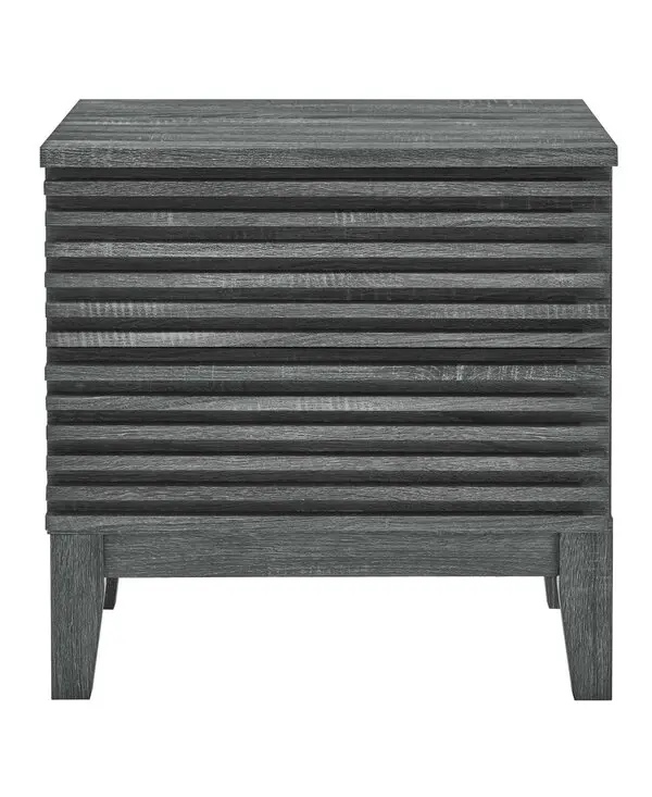 MODWAY Render Two-drawer Nightstand - Charcoal