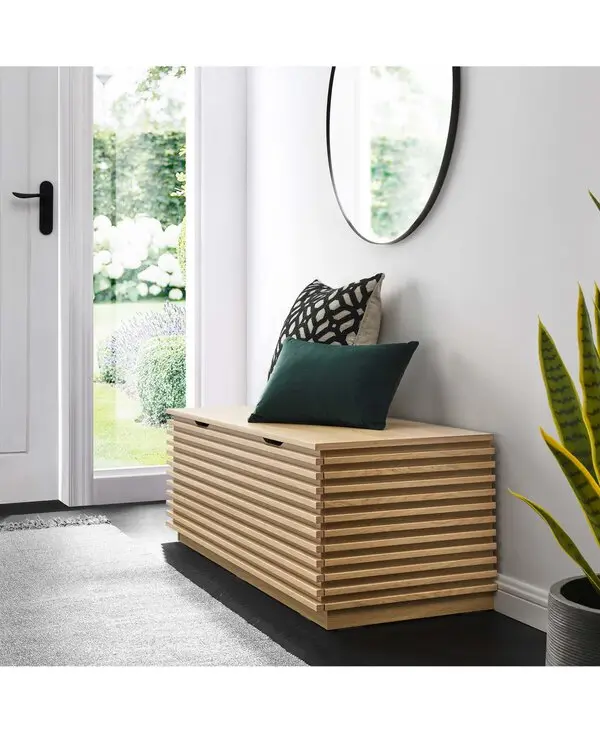 MODWAY Render Storage Bench - Oak