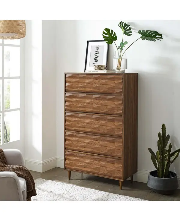 MODWAY Vespera 5-drawer Chest - Walnut
