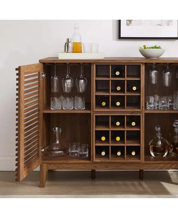 MODWAY Render Bar Cabinet - Walnut