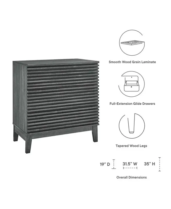 MODWAY Render 3-drawer Bachelor's Chest