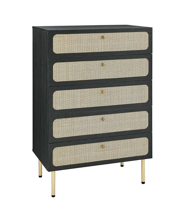 MODWAY Chaucer 5-drawer Chest - Black