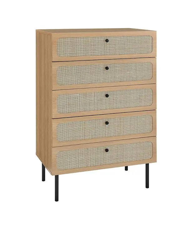 MODWAY Chaucer 5-drawer Chest - Oak