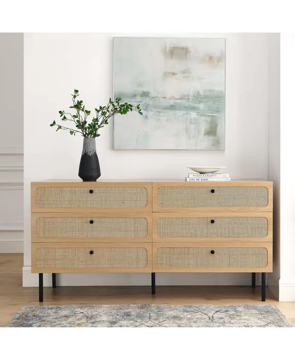 MODWAY Chaucer 6-drawer Dresser - Oak