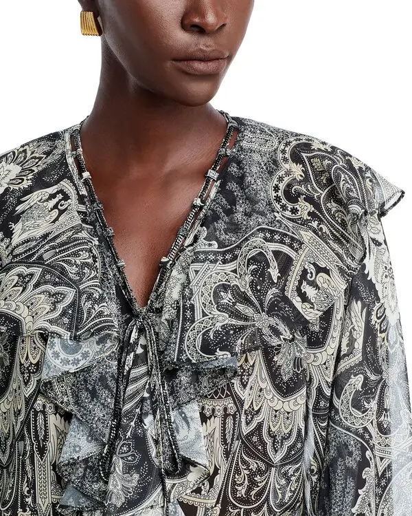 Kobi Halperin Lock Tie Neck Top