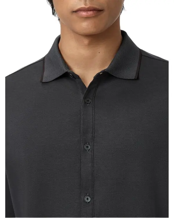 John Varvatos Drewce Button Front Shirt - Deep Charcoal