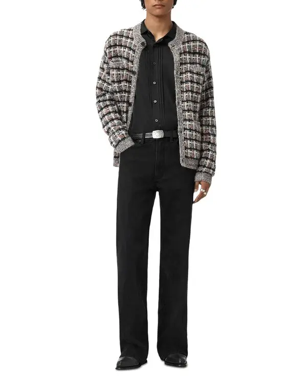 John Varvatos Textured Cardigan Sweater